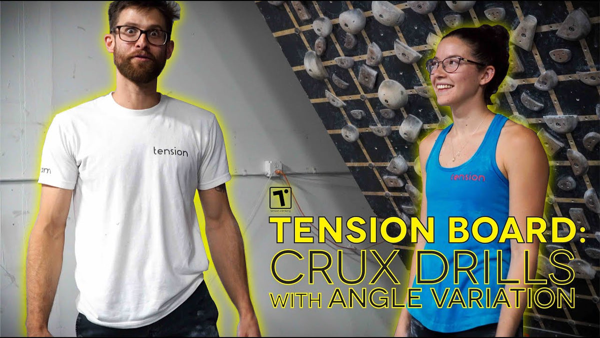 Tension Climbing's Tension Board: Crux Drills with Angle Variation
